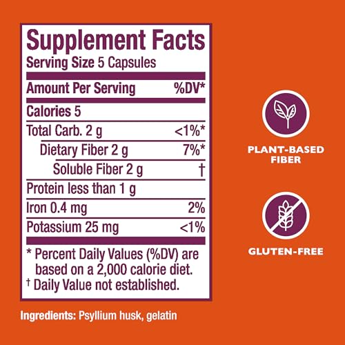 Two-pack psyllium fiber capsules