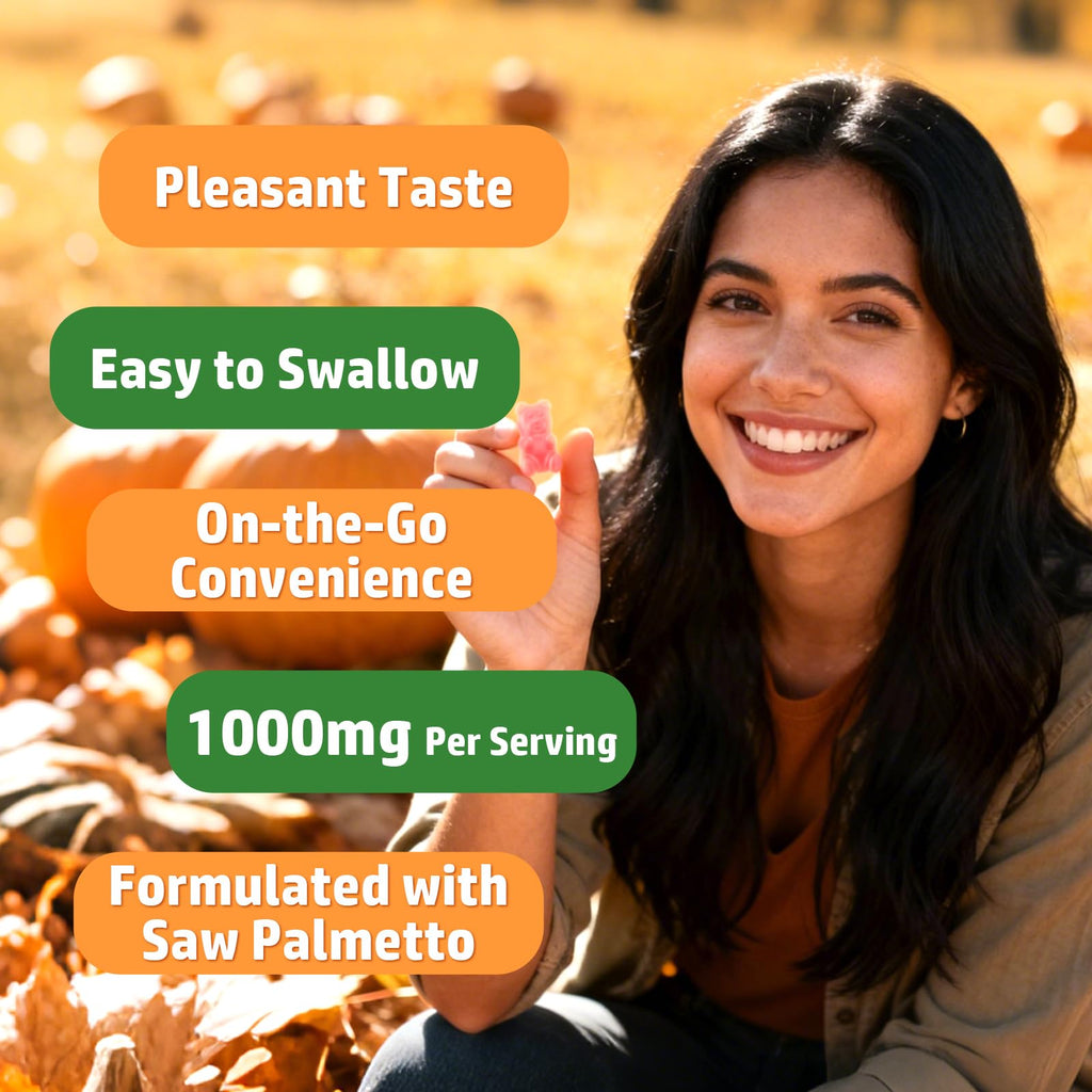 two pack pumpkin seed oil gummies
