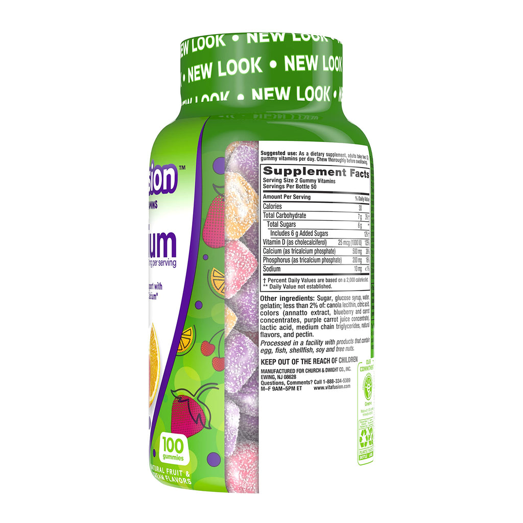two-pack Vitafusion calcium gummies