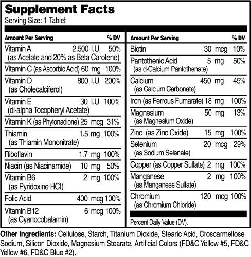 two pack vitamin and mineral blend
