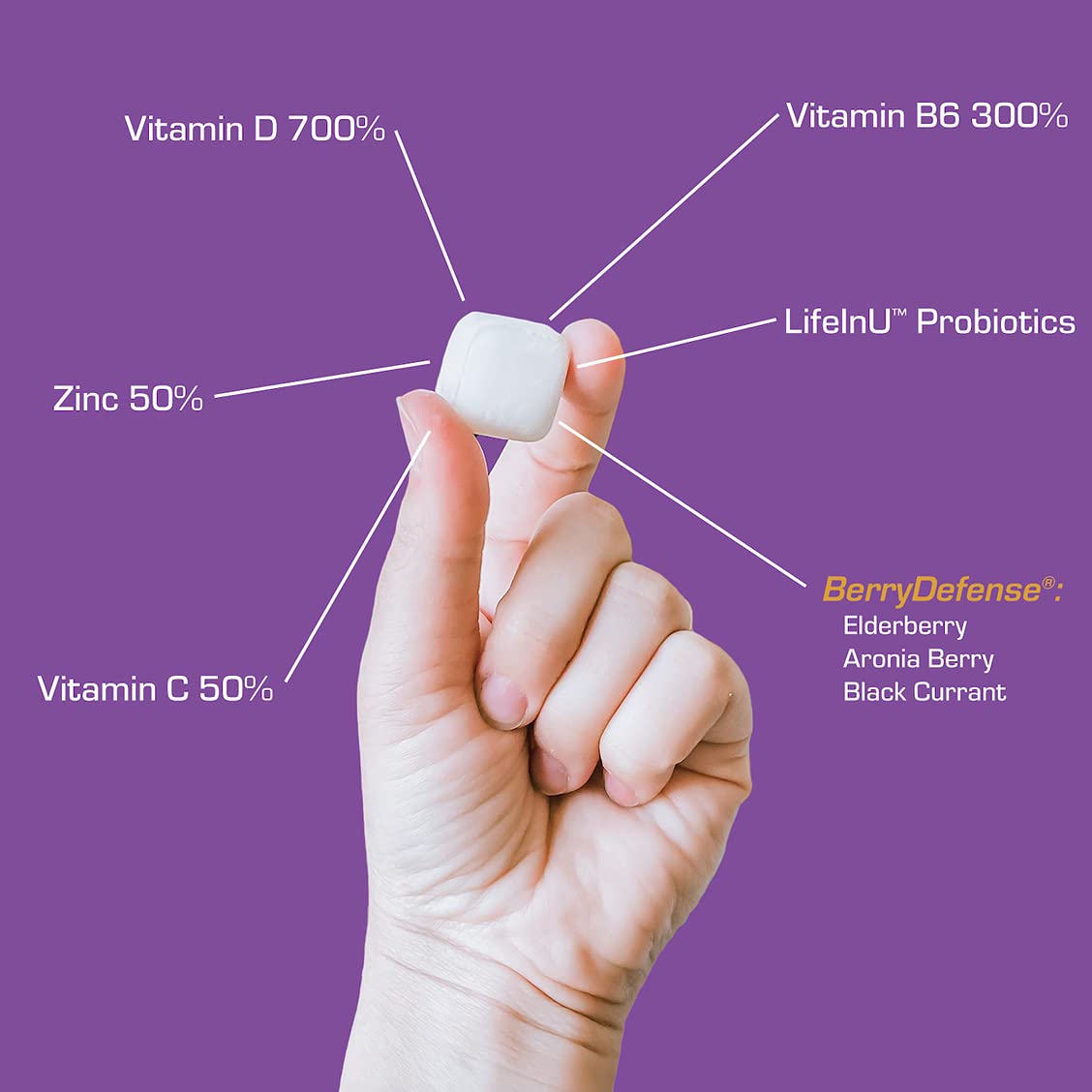 Two-pack vitamin and mineral gum