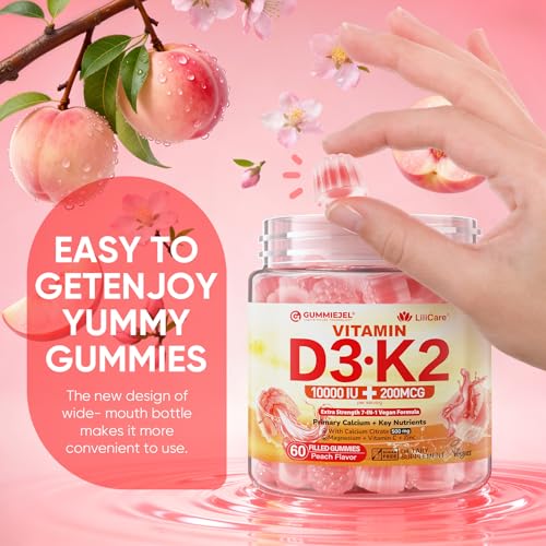 two pack vitamin d3 k2 gummies