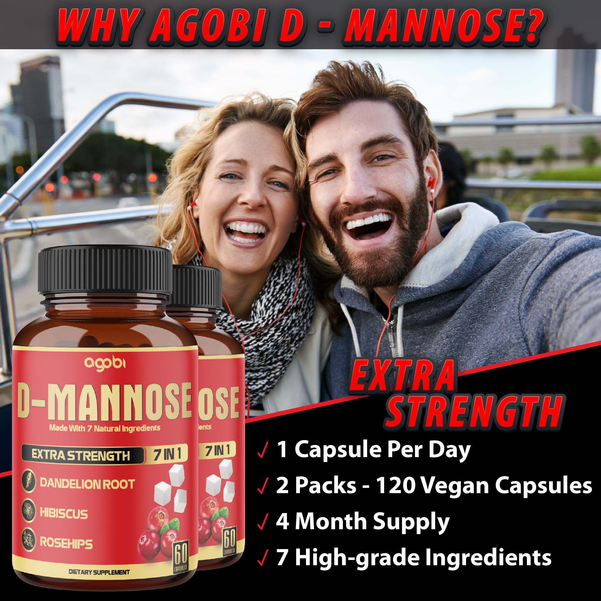 Two packs of D-Mannose capsules