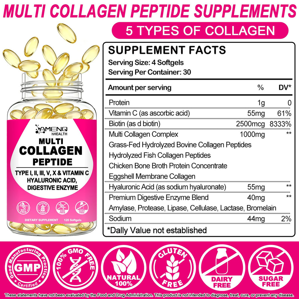 Type I II III V X collagen support