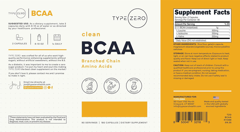 Type Zero BCAA essential amino acids