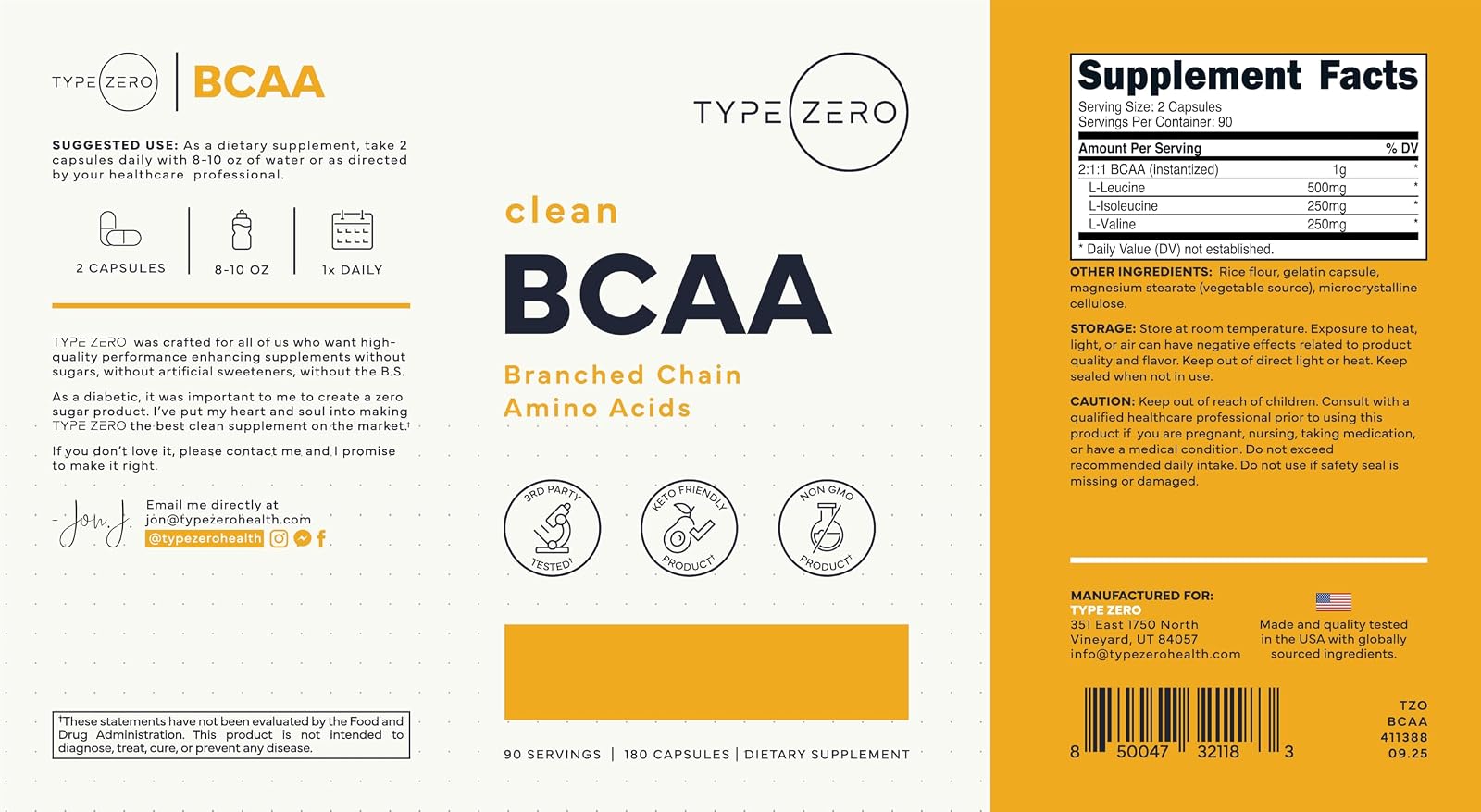 Type Zero BCAA essential amino acids