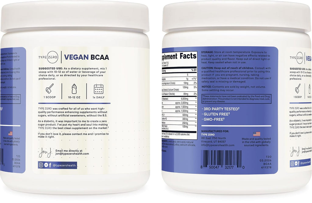 Type Zero BCAA for muscle support