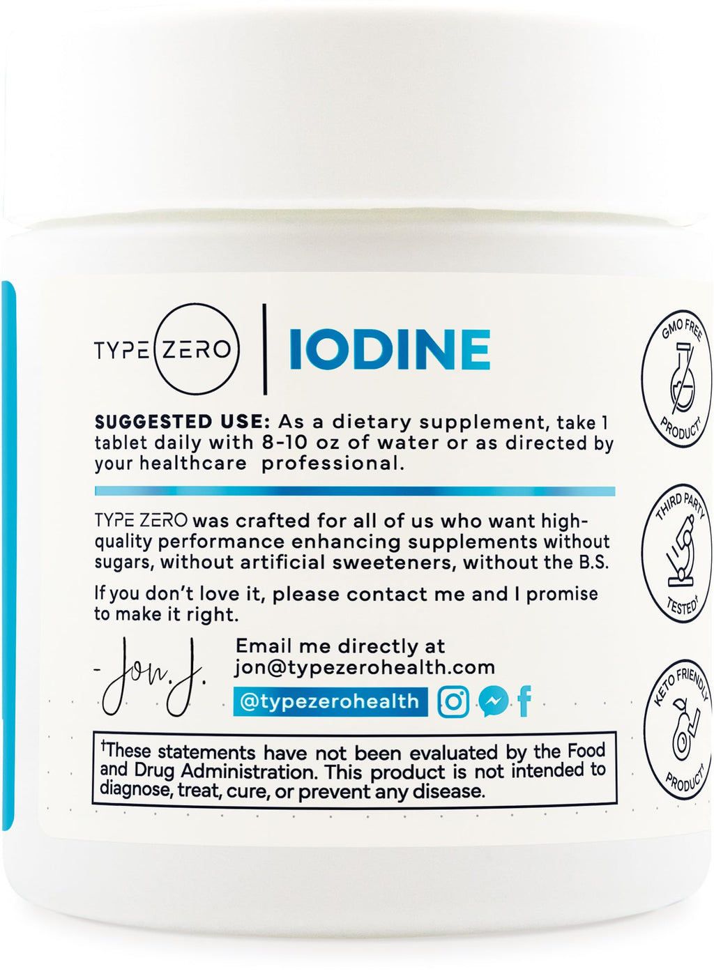 Type Zero Clean iodine benefits