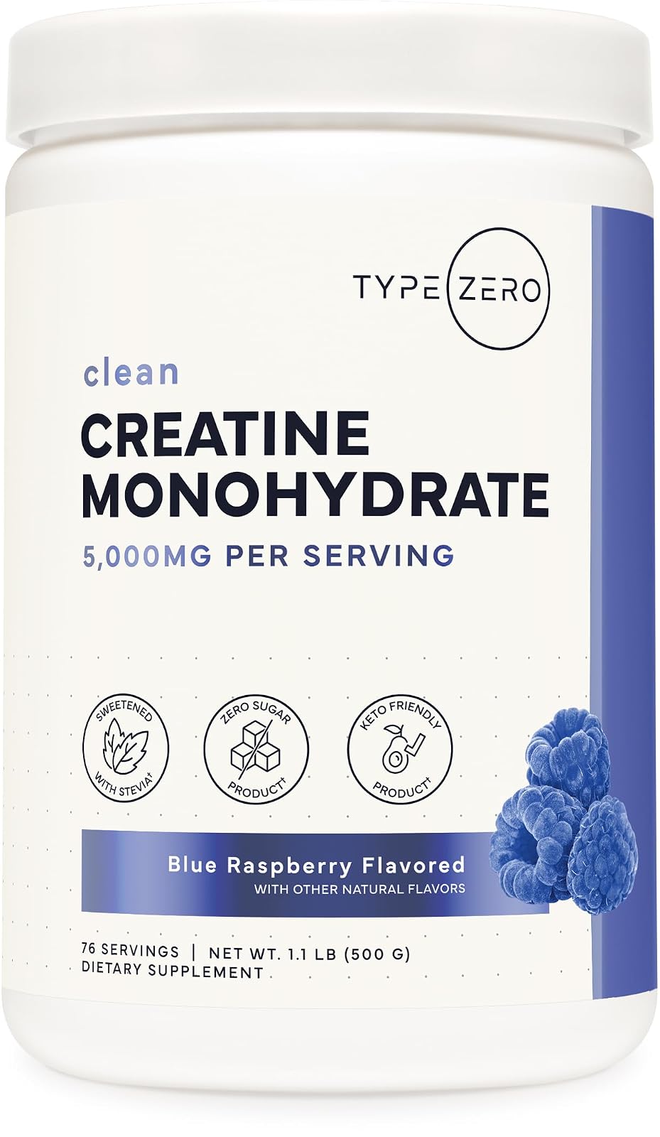 Type Zero creatine monohydrate powder