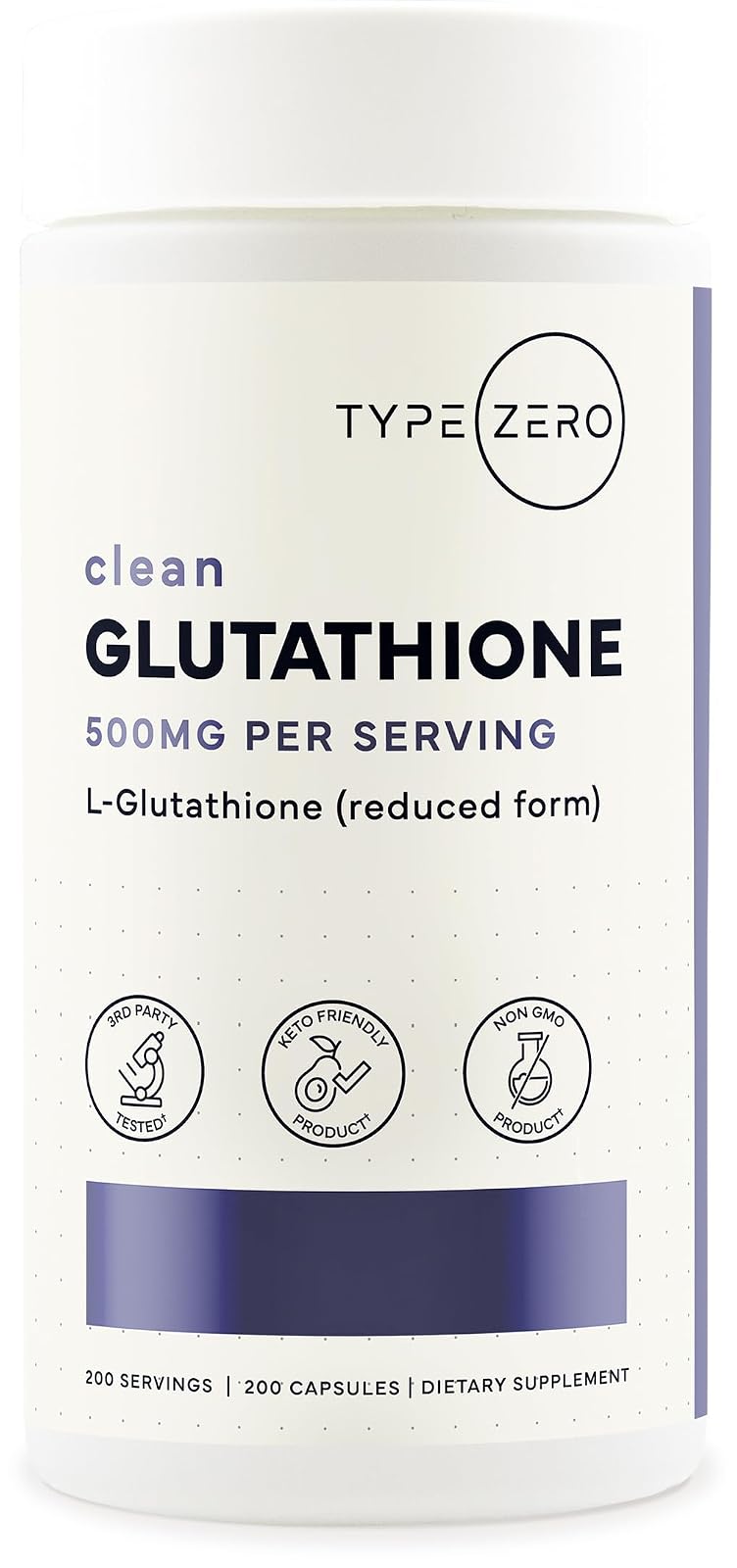 Type Zero Glutathione 500 mg capsules