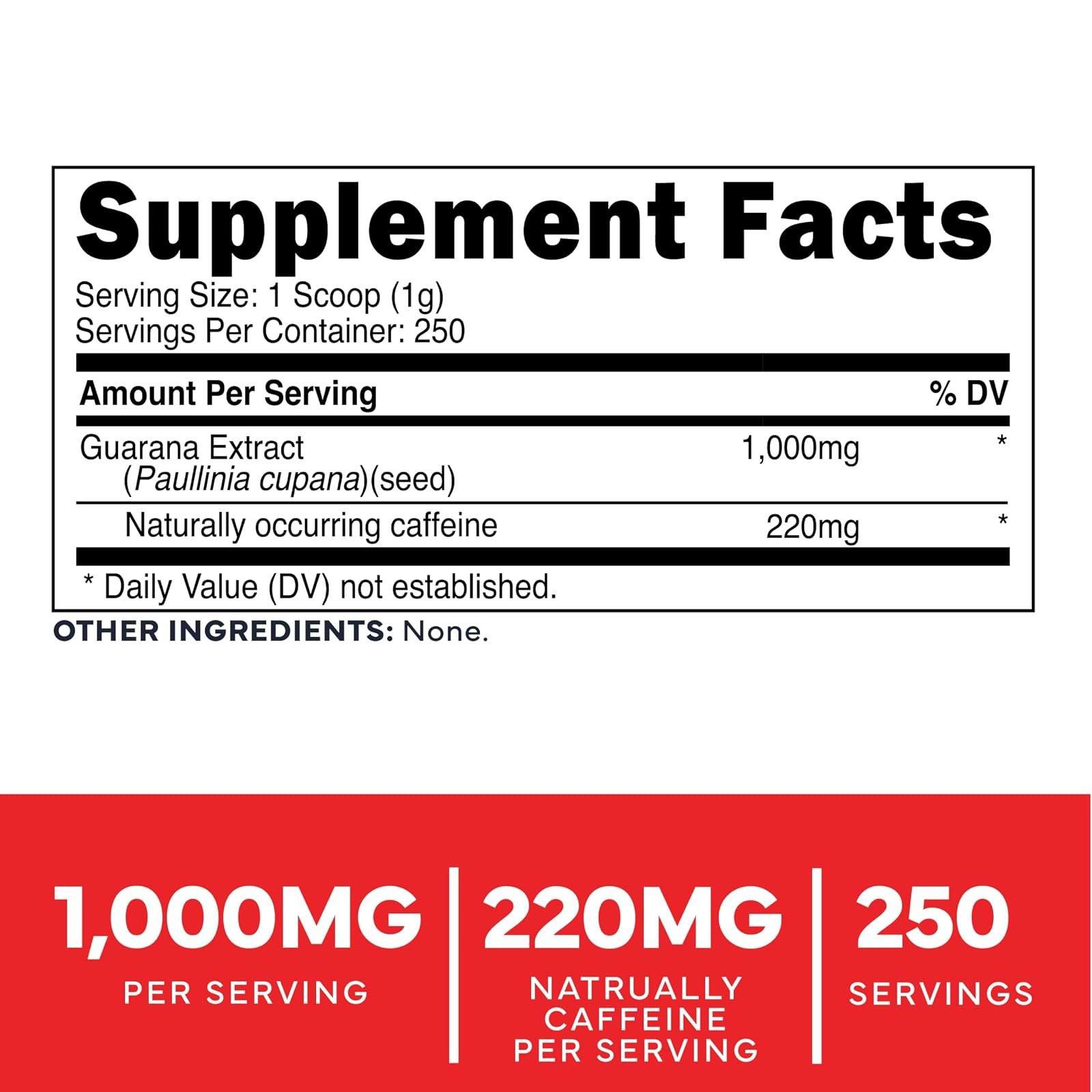 Type Zero Guarana Powder natural caffeine source