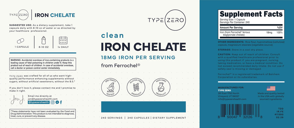 Type Zero Iron for daily wellness