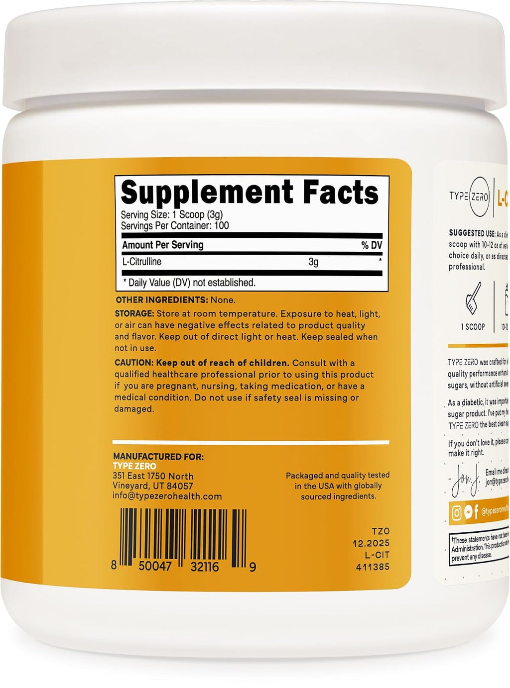 Type Zero L-Citrulline energy support
