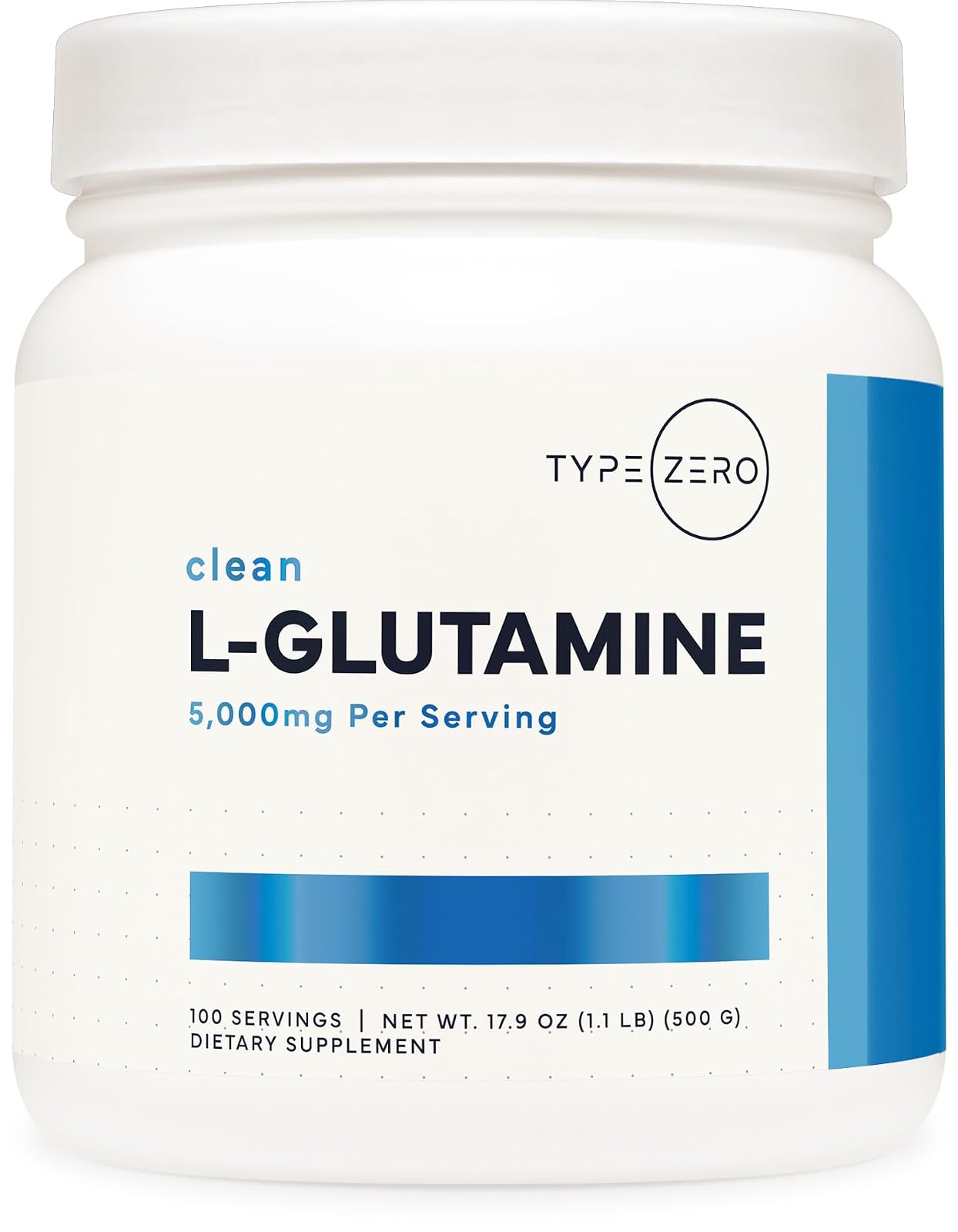 Type Zero l-glutamine powder supplement