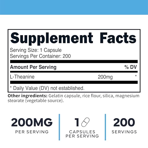 Type Zero l-theanine 200 mg dosage