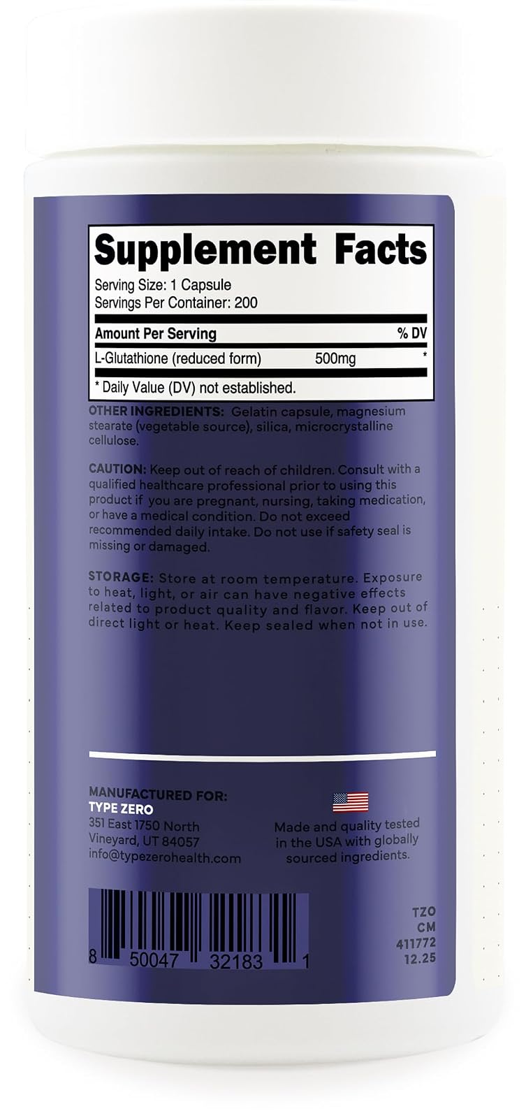 Type Zero multivitamins for energy