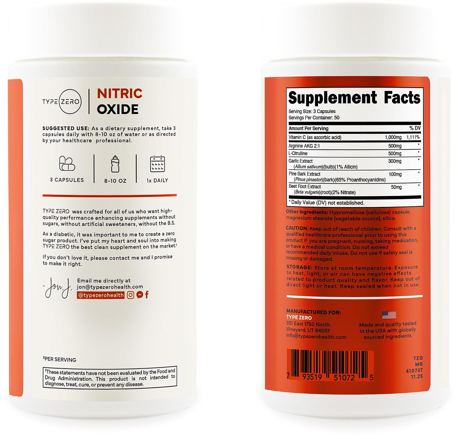Type Zero pre-workout energy supplement