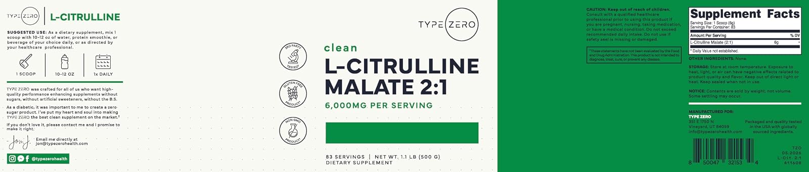 Type Zero pre-workout mix for better performance