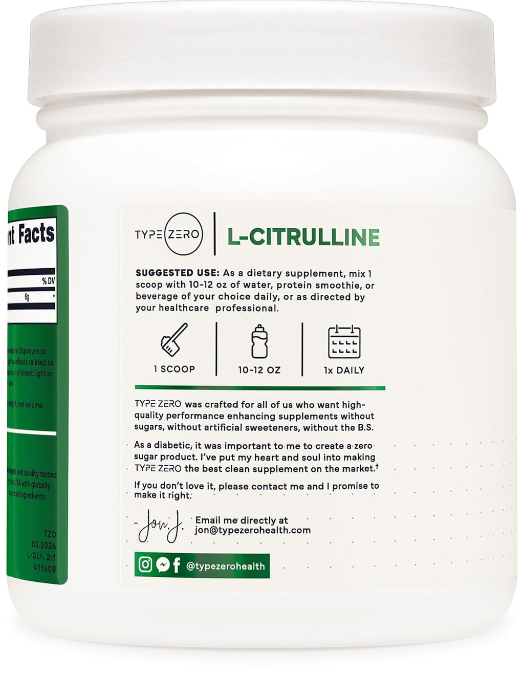Type Zero pre-workout powder for endurance