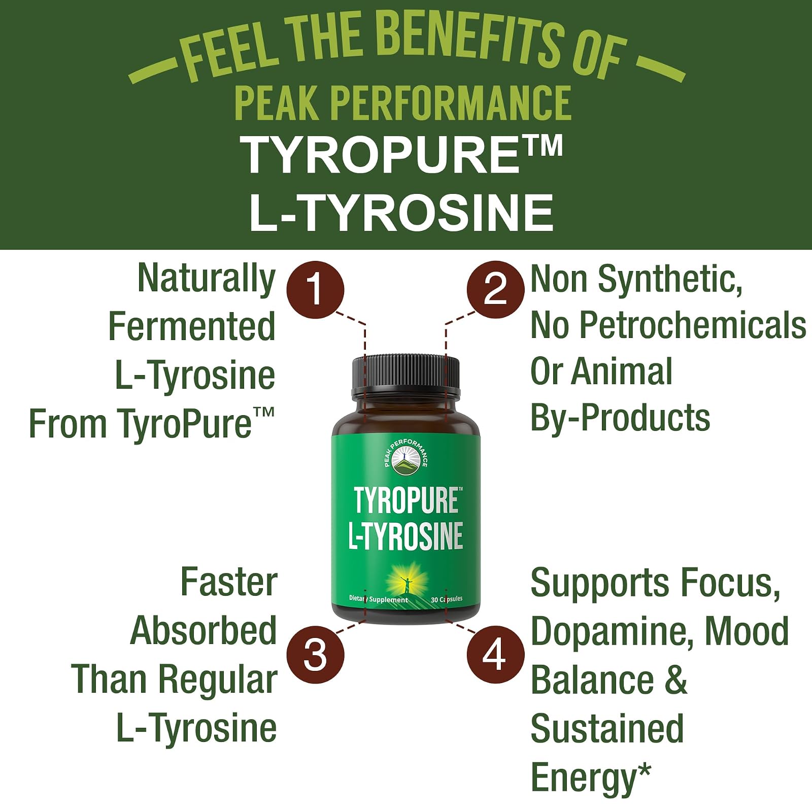 TyroPure l-tyrosine 500 mg capsules