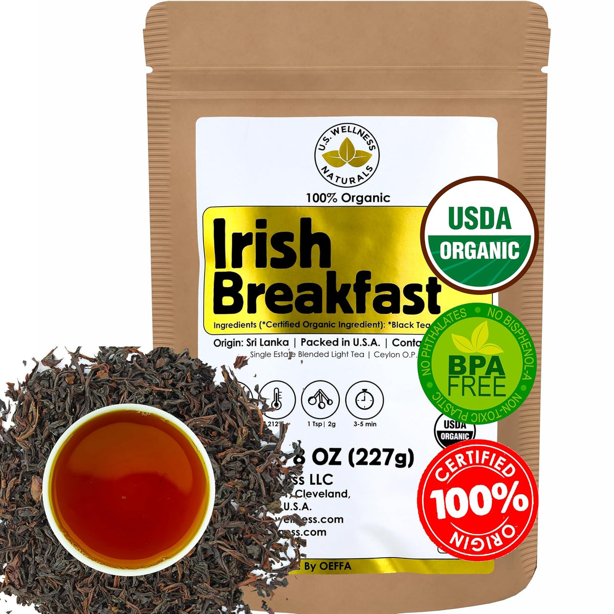 U.S. Wellness Naturals Irish Breakfast Tea