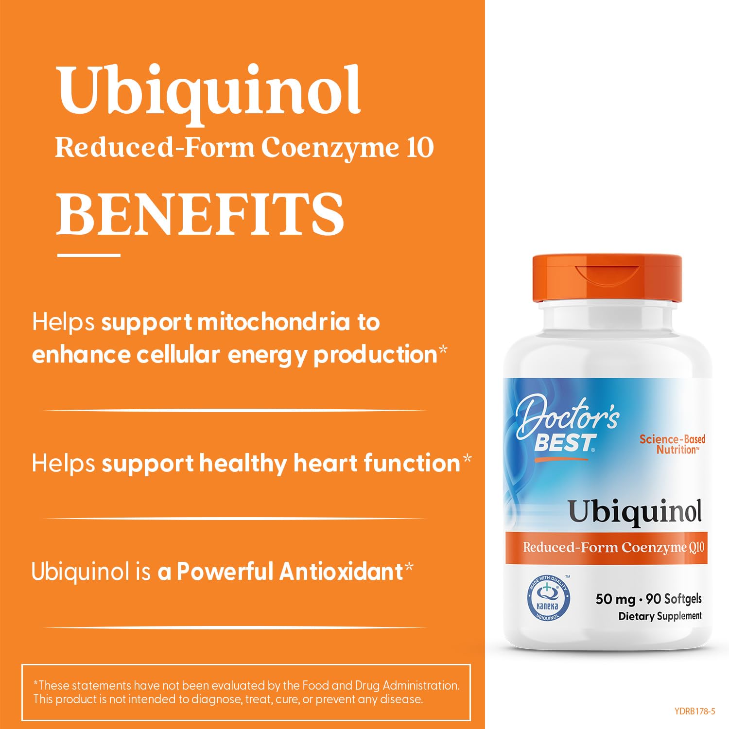 Ubiquinol 50 mg softgels for energy