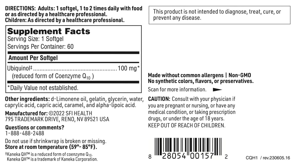 Ubiquinol CoQ10 for antioxidant protection