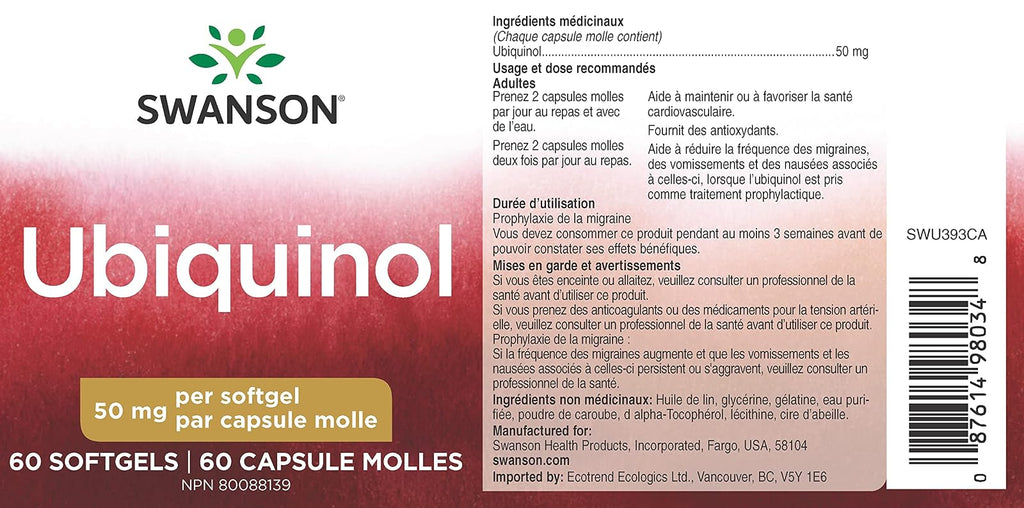 Ubiquinol energy support formula