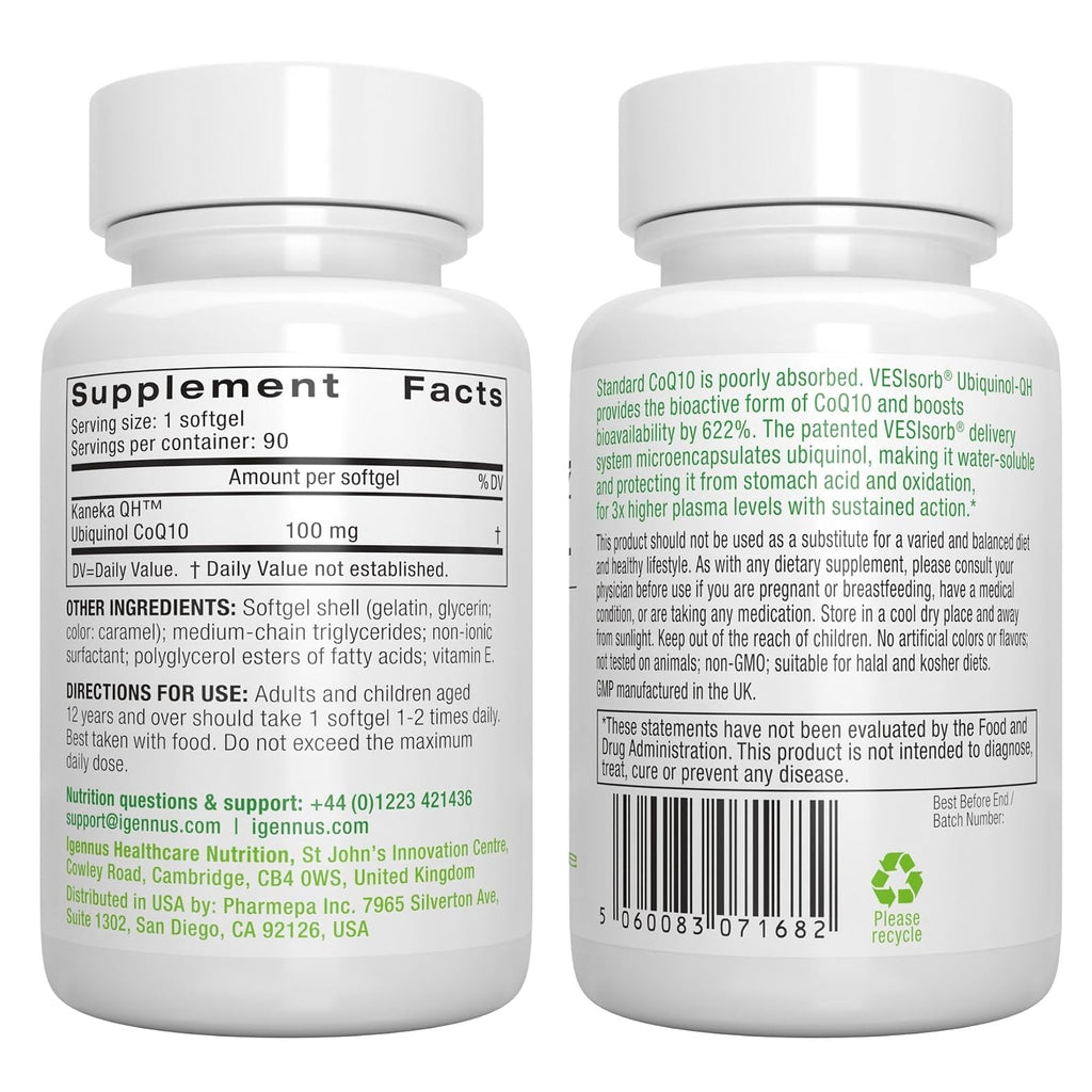 Ubiquinol for cellular energy support