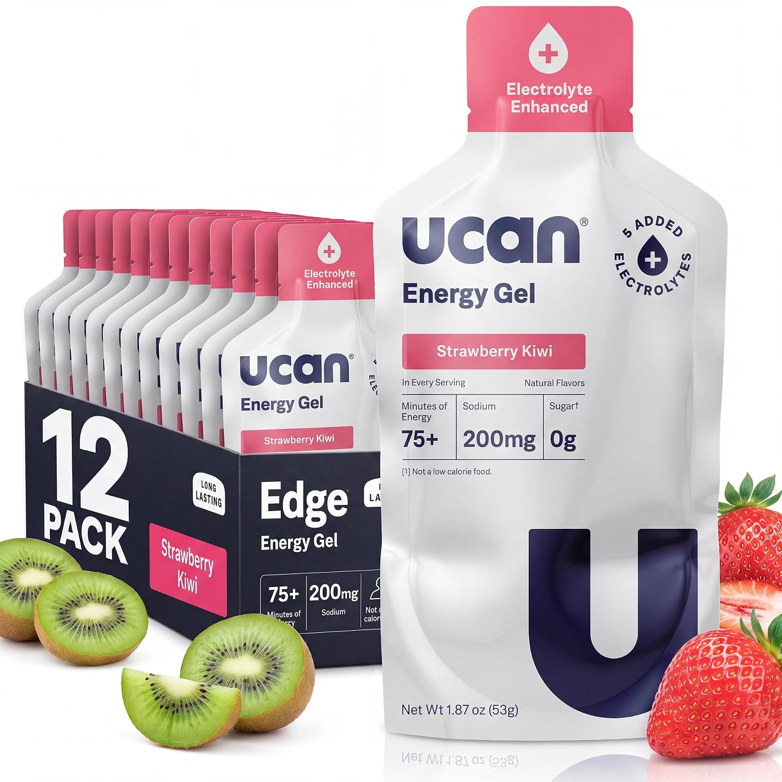 UCAN energy gel strawberry kiwi flavour