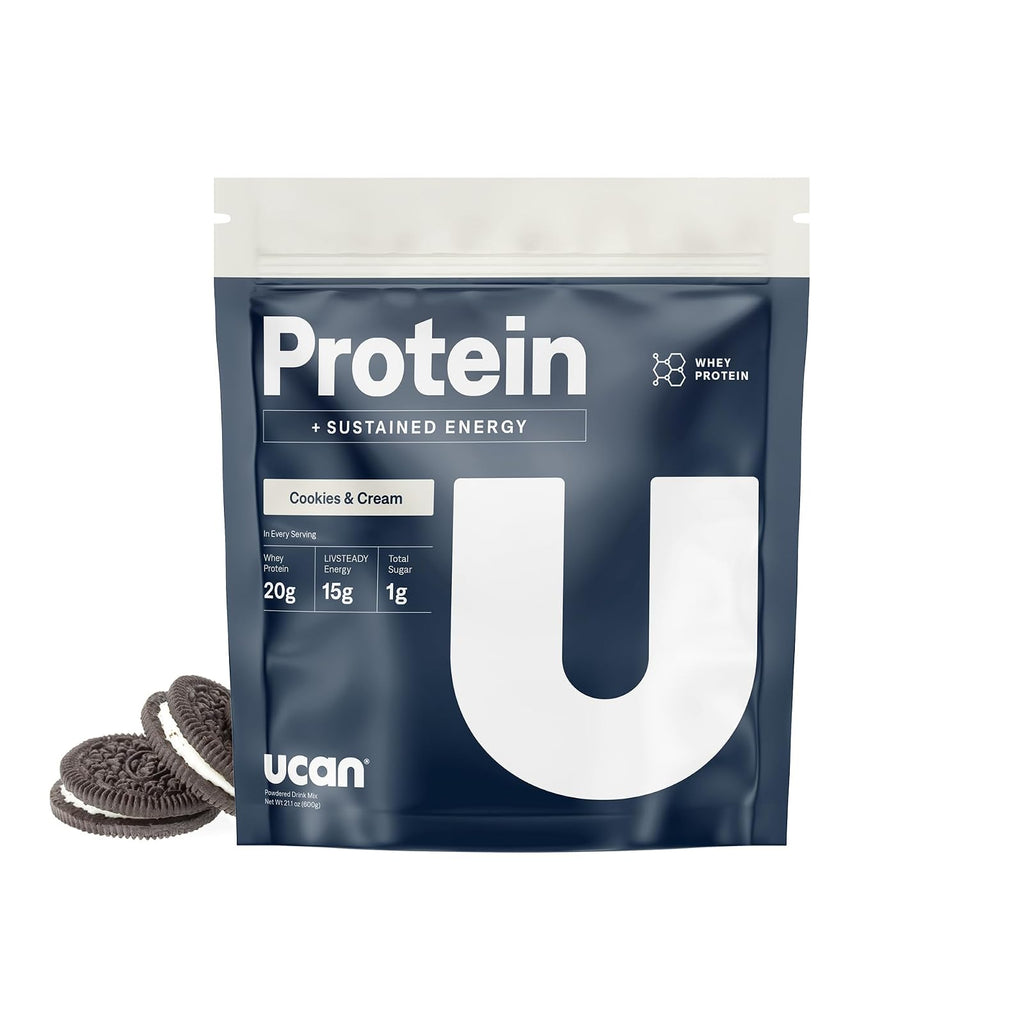 UCAN protein drink mix cookies and cream
