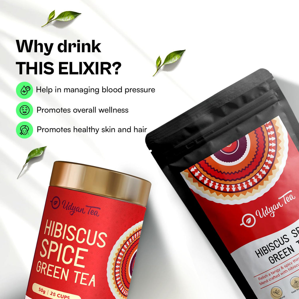 Udyan Tea hibiscus green tea flavor