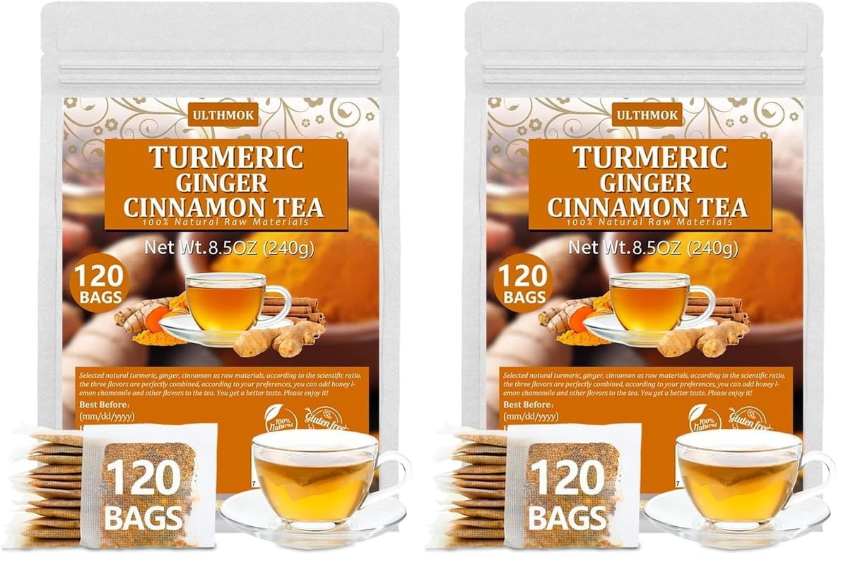 ULTHMOK turmeric ginger cinnamon tea bags