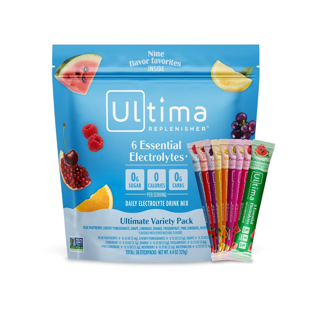 Ultima Replenisher electrolyte packets for hydration