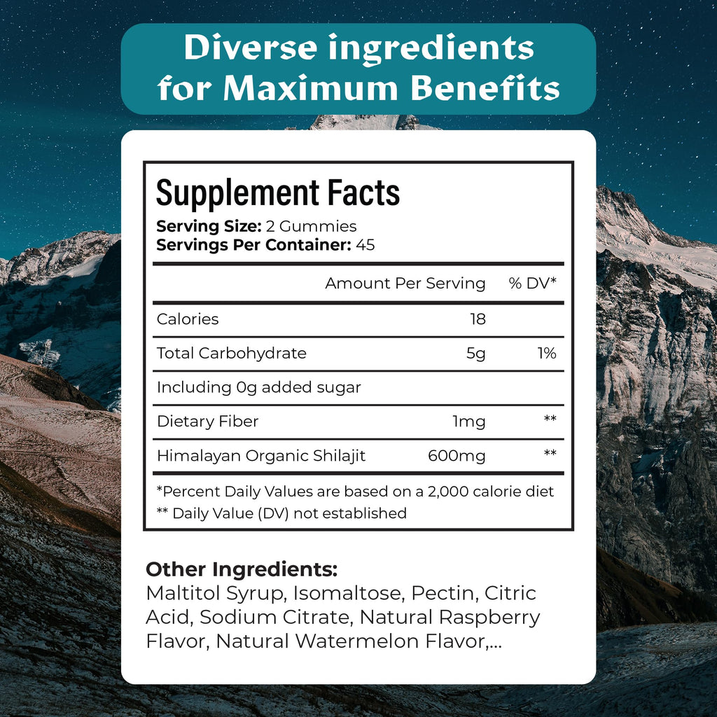 UltimaPeak pure shilajit gummies benefits