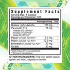 Ultimate enzymes with Betaine HCl benefits