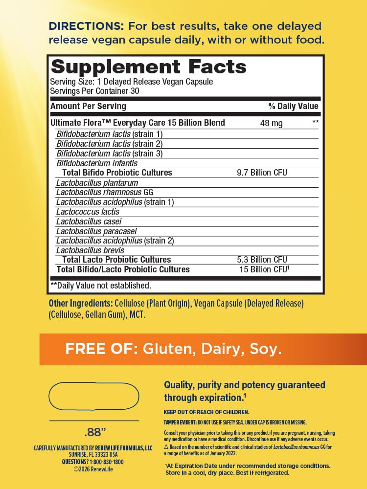 Ultimate Flora Probiotic 15 billion CFU