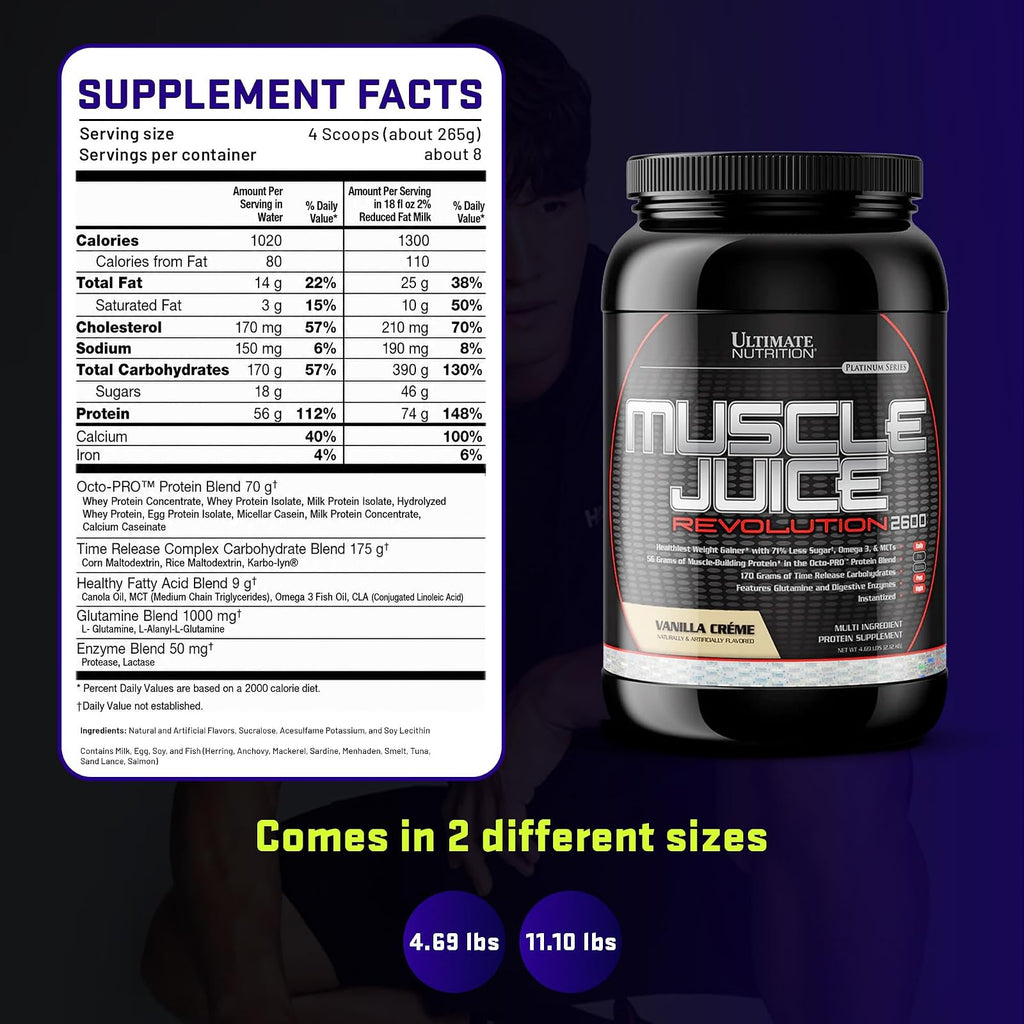 Ultimate Nutrition weight gainers for recovery