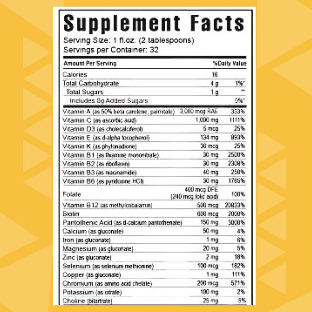 Ultimate Tangy Tangerine liquid vitamin formula