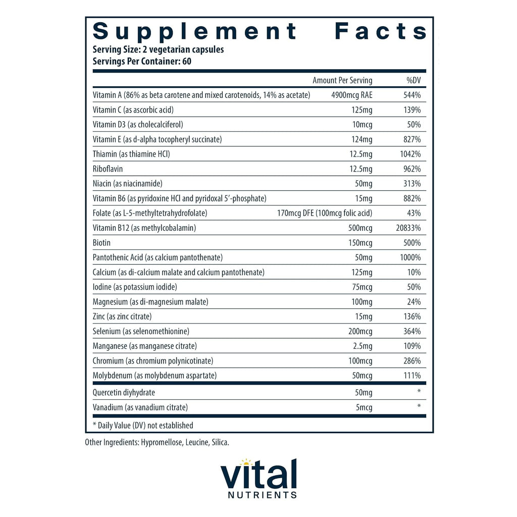 Ultra antioxidant multivitamin for men