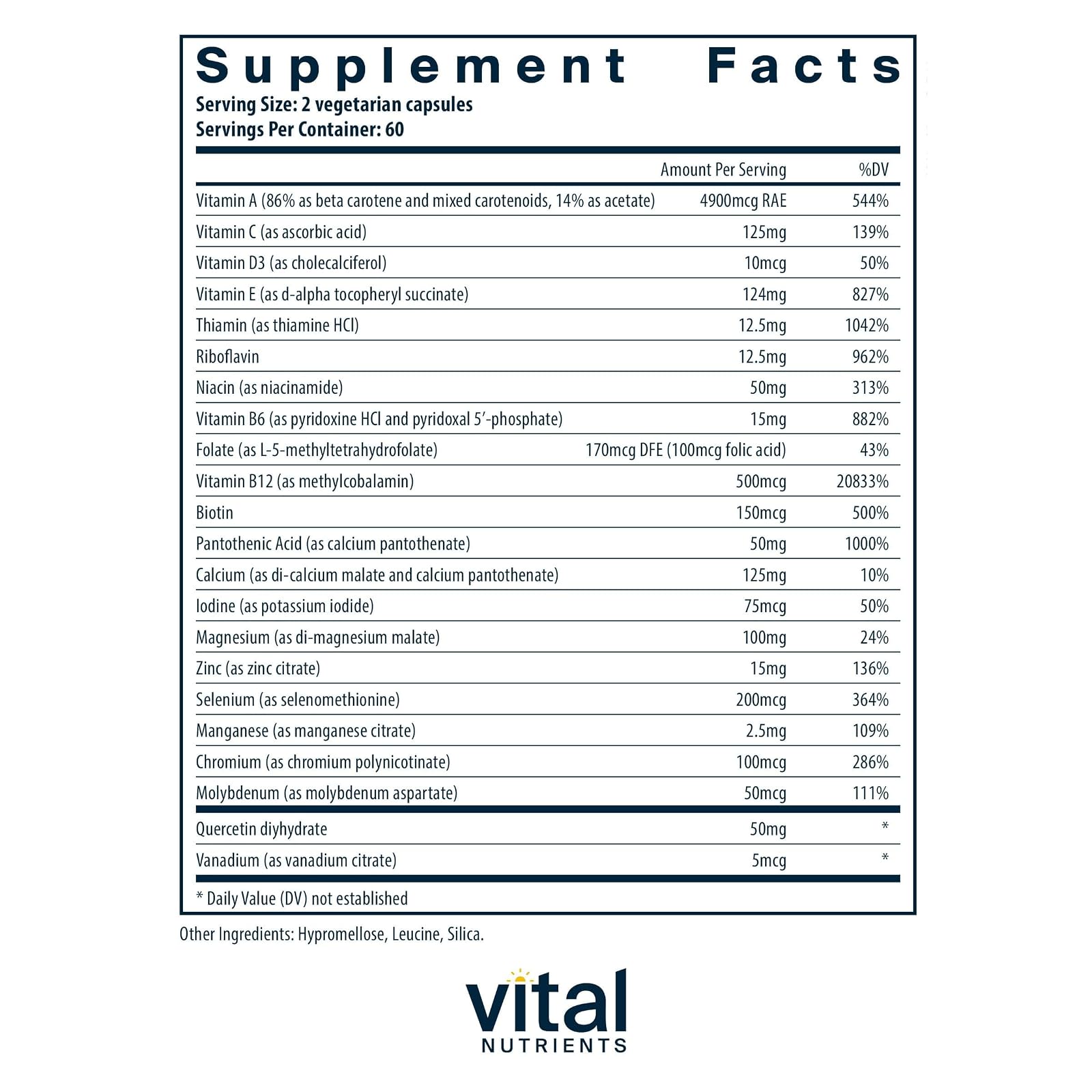 Ultra antioxidant multivitamin for men