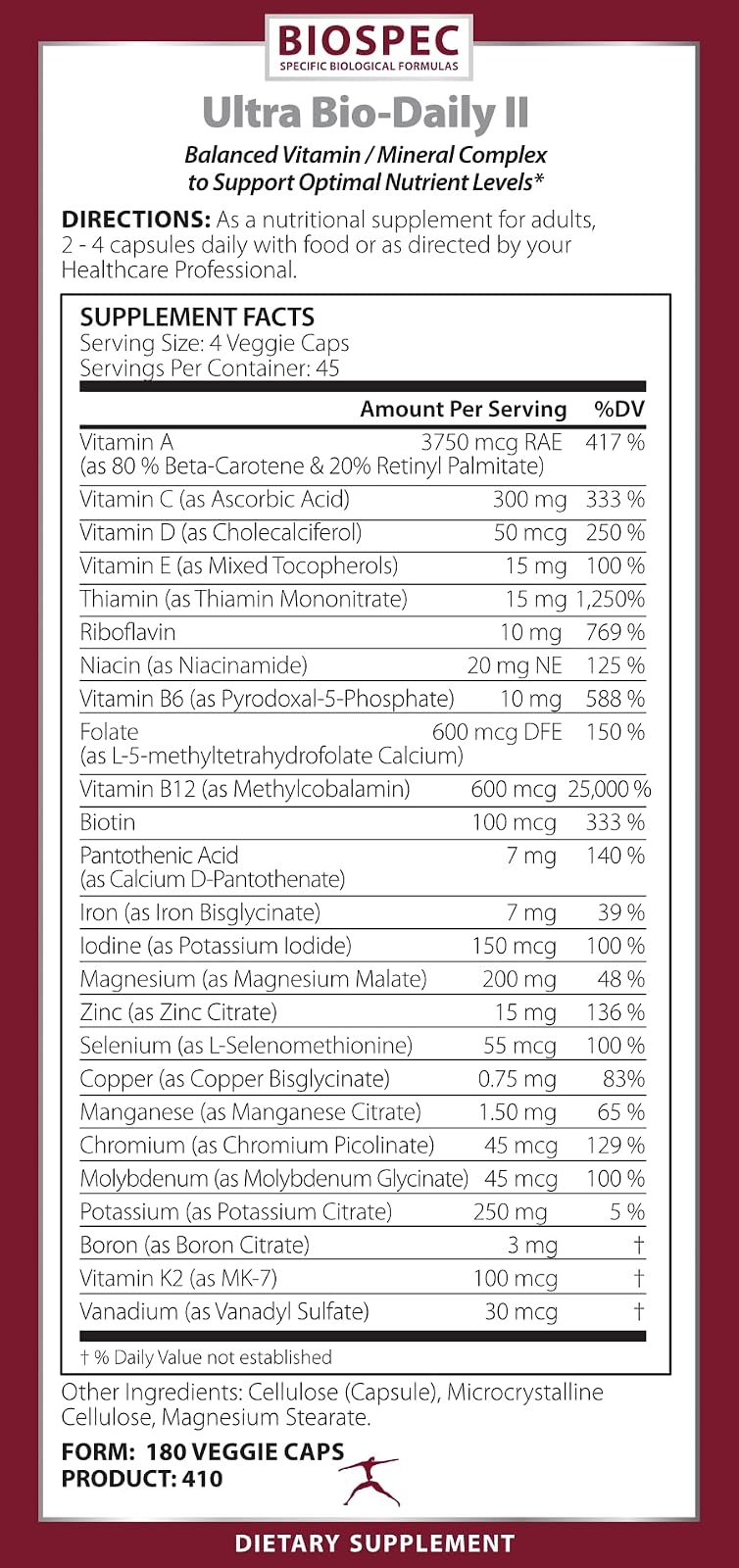 Ultra Bio-Daily II capsules for immune support