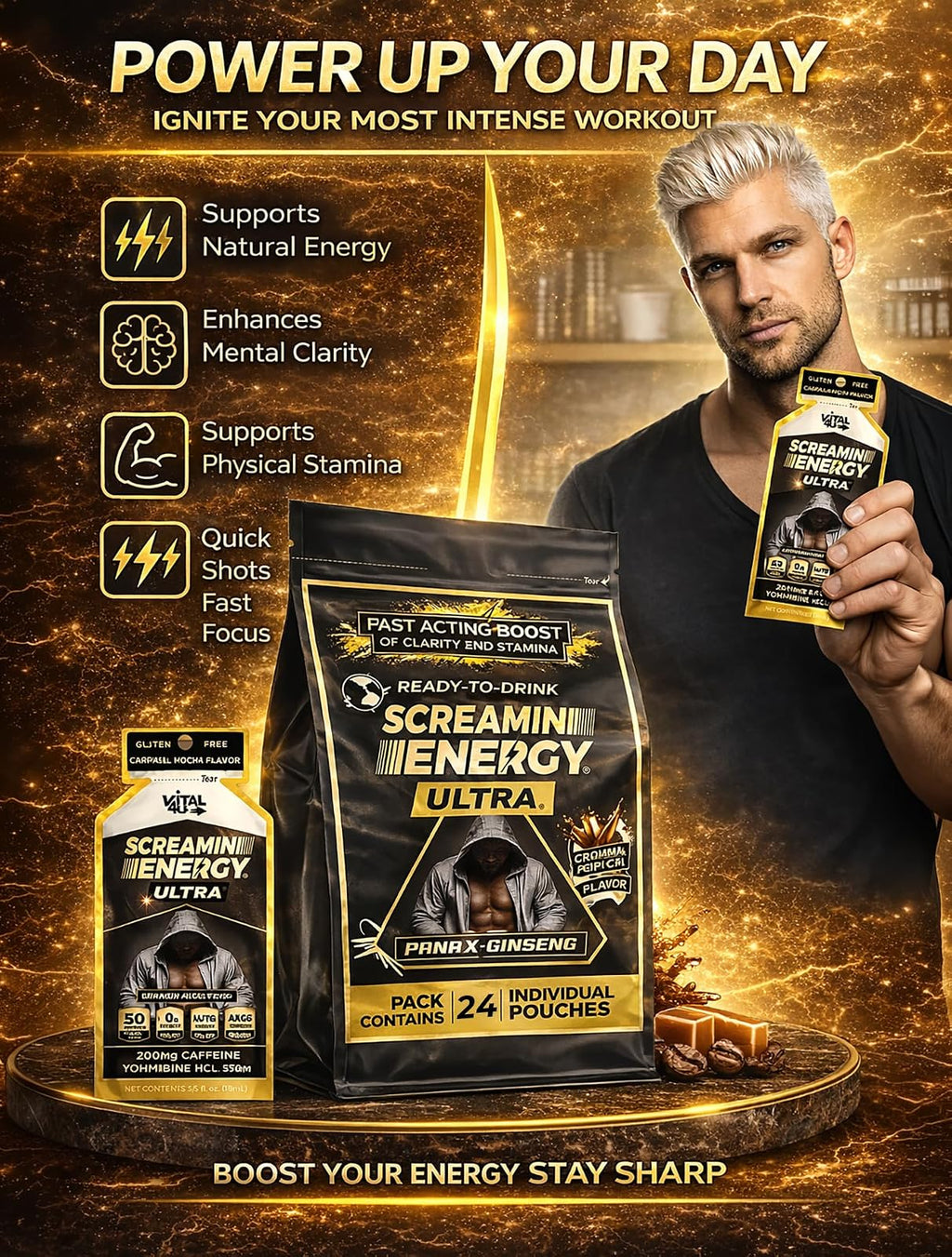 Ultra energy shot for athletes