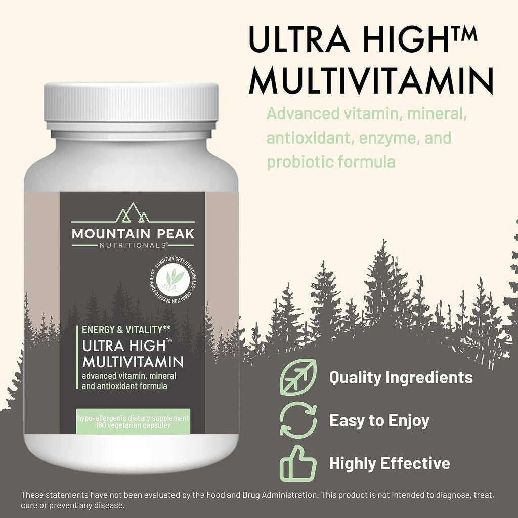 Ultra high potency multivitamins for energy