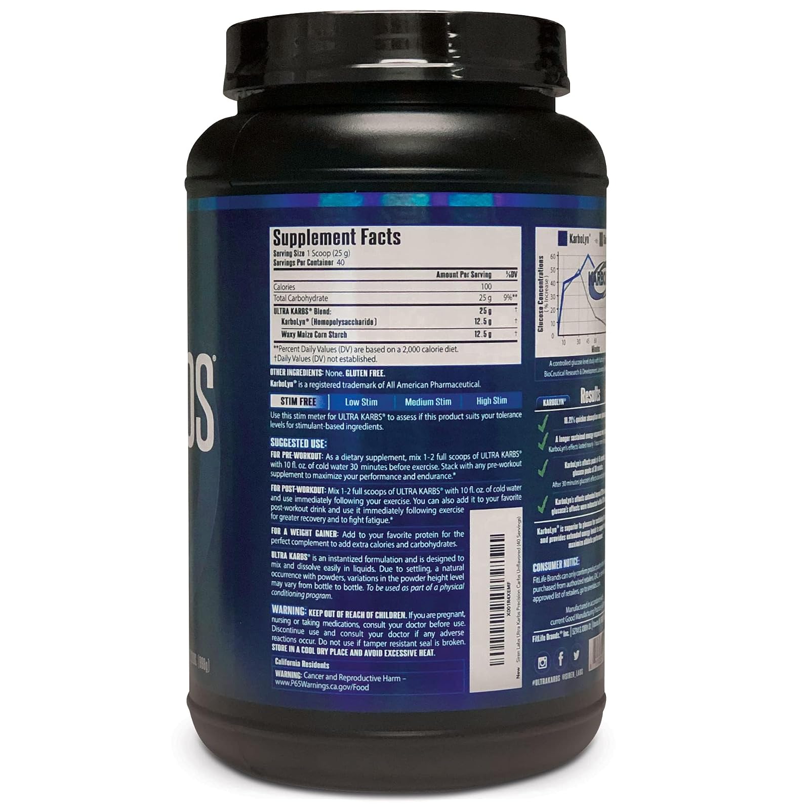 Ultra Karbs mass gainer for athletes