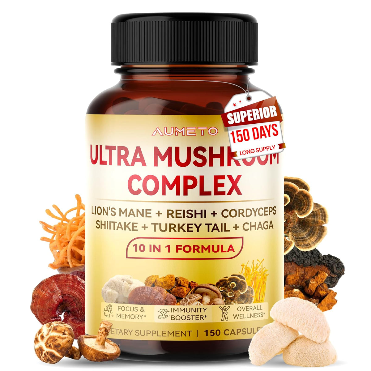 Ultra Mushroom capsules for focus