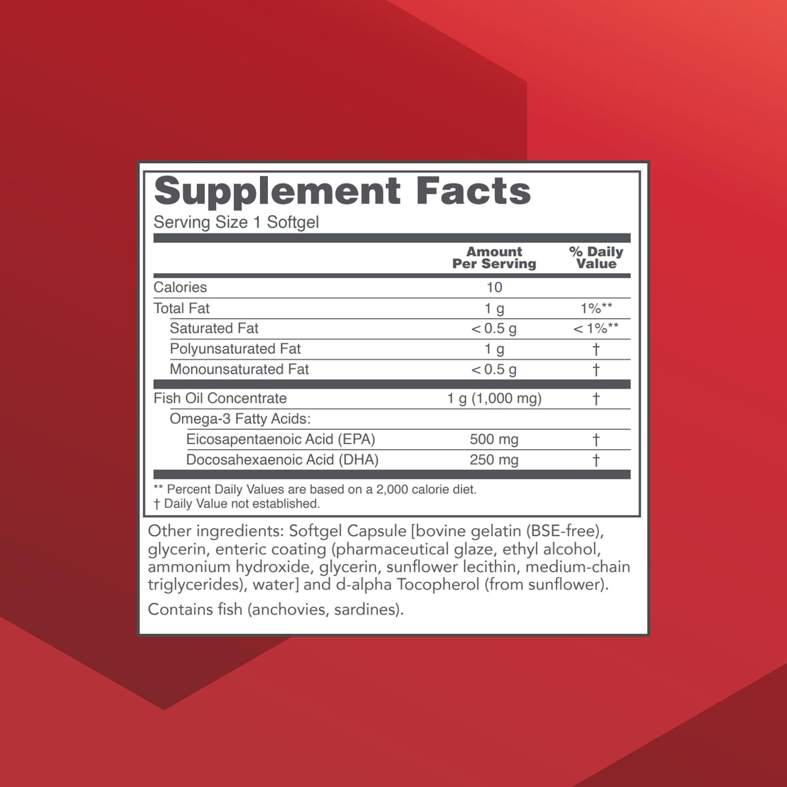 Ultra Omega-3 fish oil softgels