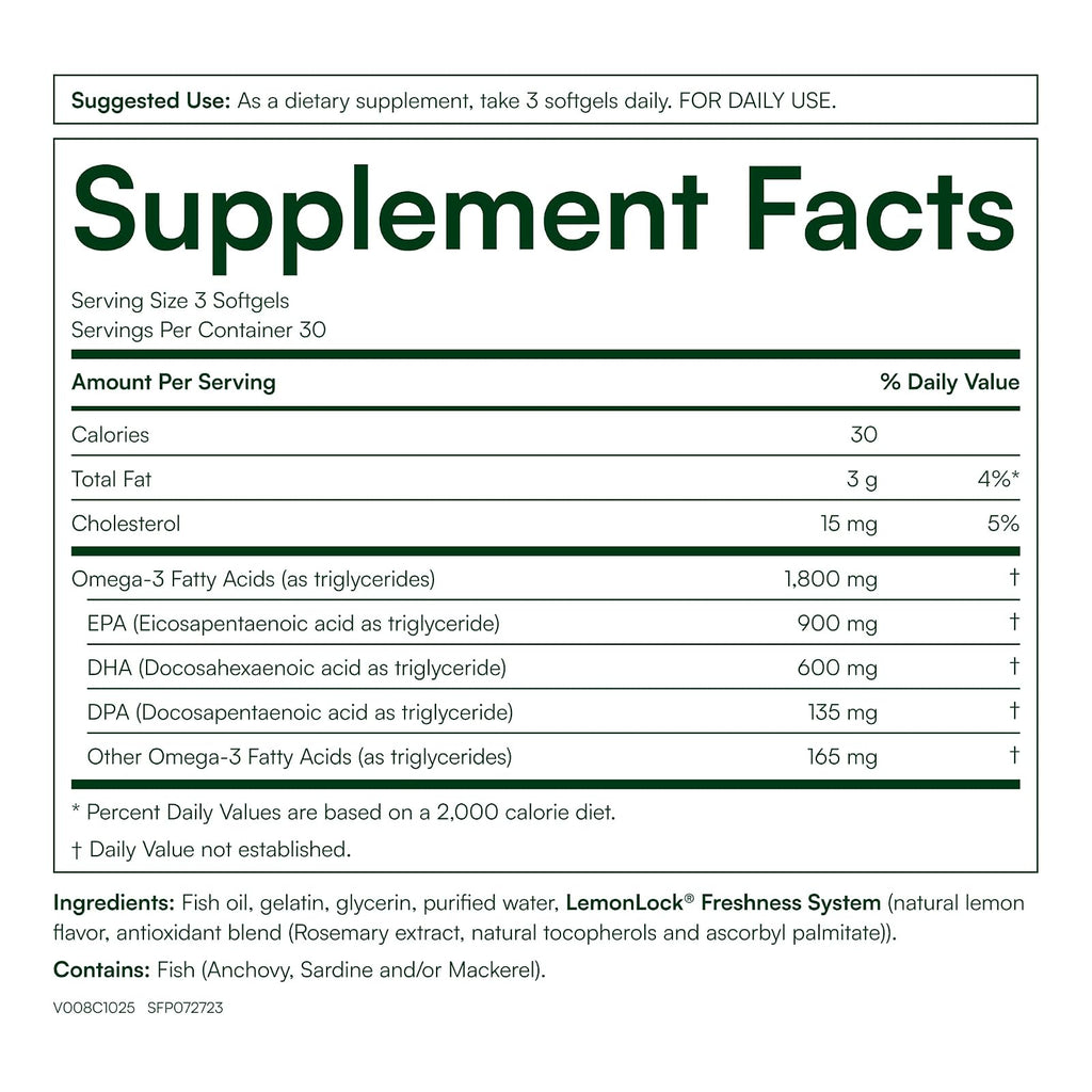 Ultra Pure Omega 3 softgels