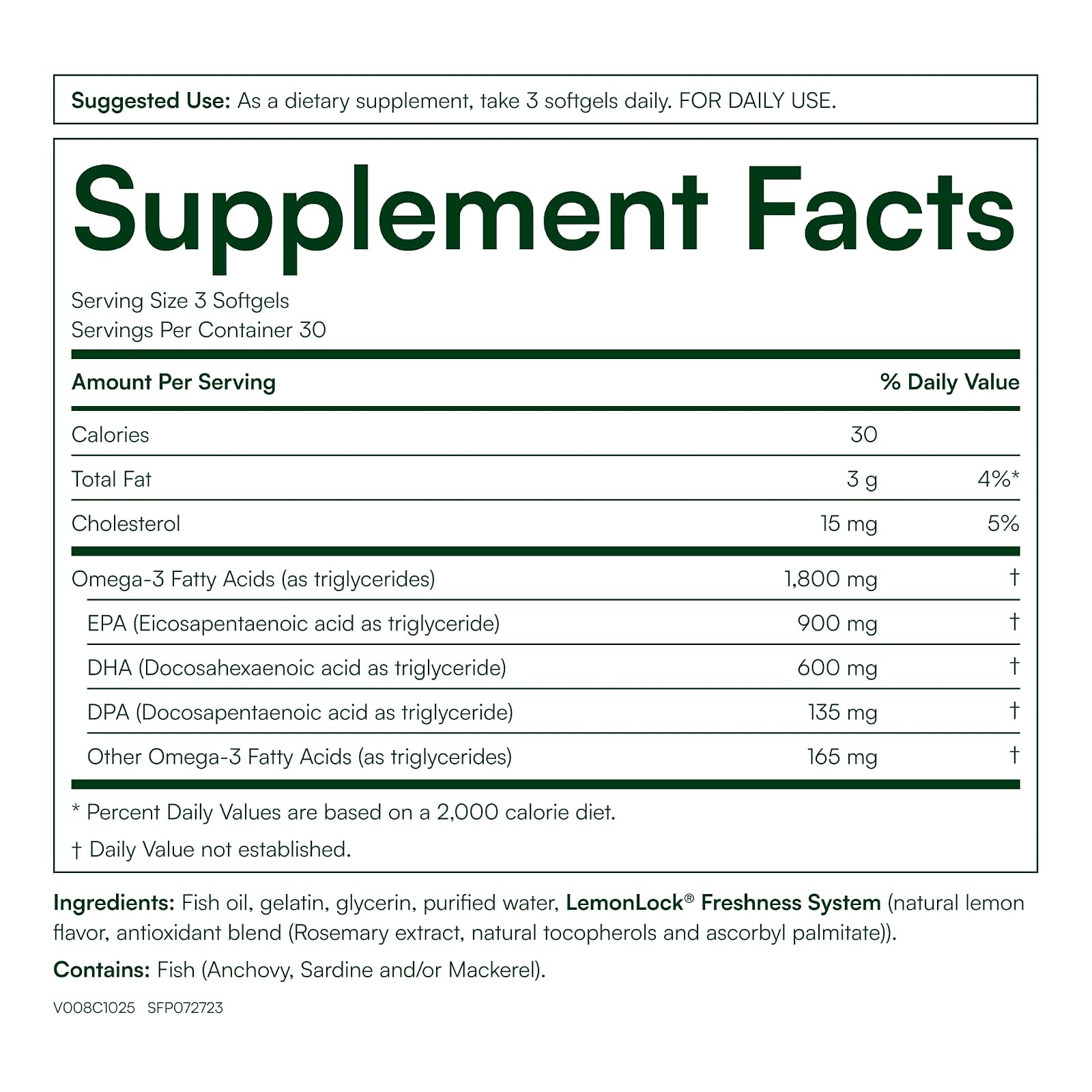 Ultra Pure Omega 3 softgels