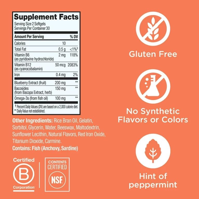 Ultra strength softgels for mental clarity